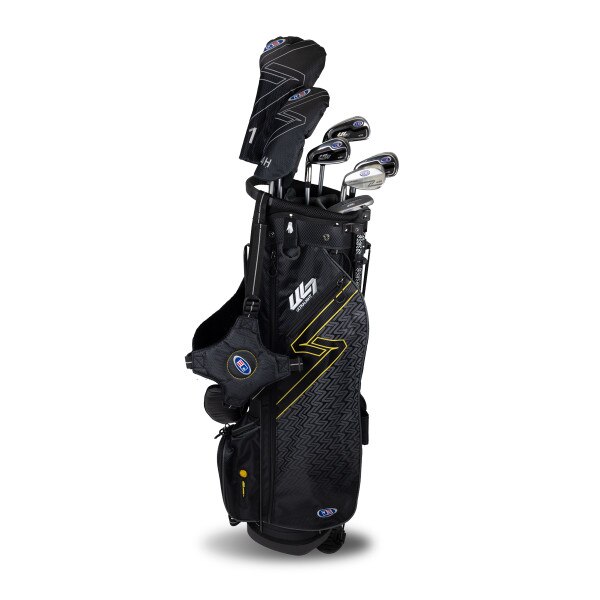 Left Hand UL7-63 7 Club Stand Set, Black/Gold | U.S. Kids Golf